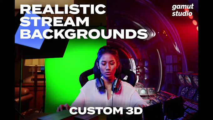 Create custom 3d streamer backgrounds like dr disrespect for twitch or ...
