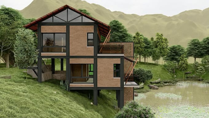 Do realistic architecture exterior 3d rendering by Riyadlp | Fiverr