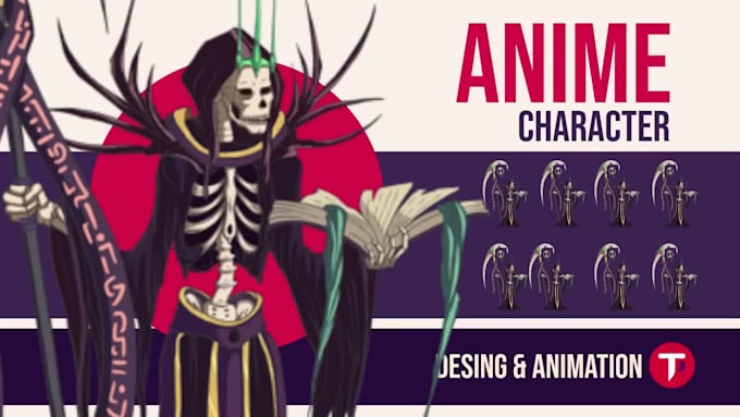 Animate anime style character spritesheet with spine 2d by Tonypuglieso ...