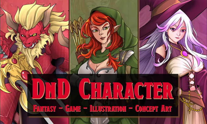 Draw dnd character art fantasy scifi illustration for you by ...