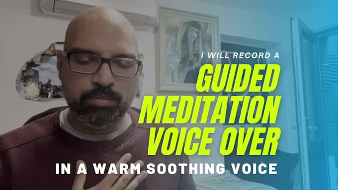Record a guided meditation voice over in a warm soothing voice by ...