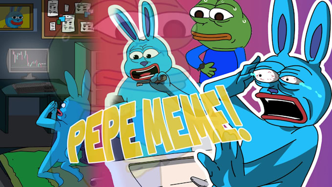 Make 2d animated gif, animated video, pepe style crypto meme by ...