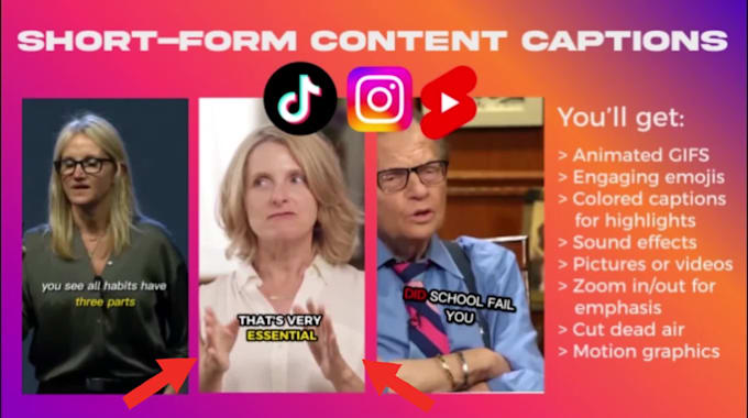 Edit tiktok, reels, and shorts engaging captions by Btwitsrebecca | Fiverr