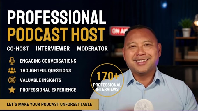 Be your podcast host, cohost, interviewer or moderator by ...