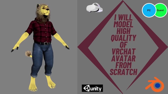 Model unique 3d vrc, furry avatar, vtuber model, nsfw, 3d anime from ...