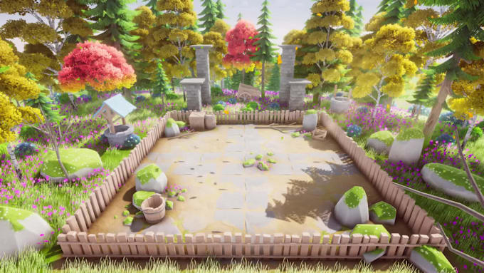 Design stylized 3d game environment in unity 3d by Pixsota | Fiverr