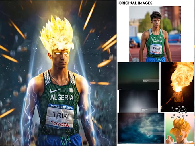 Do photo manipulation for the football team posters and sports by ...