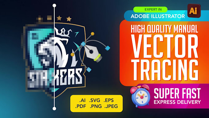 Retrace logo to vector, convert png to vector, vectorize image, vector ...