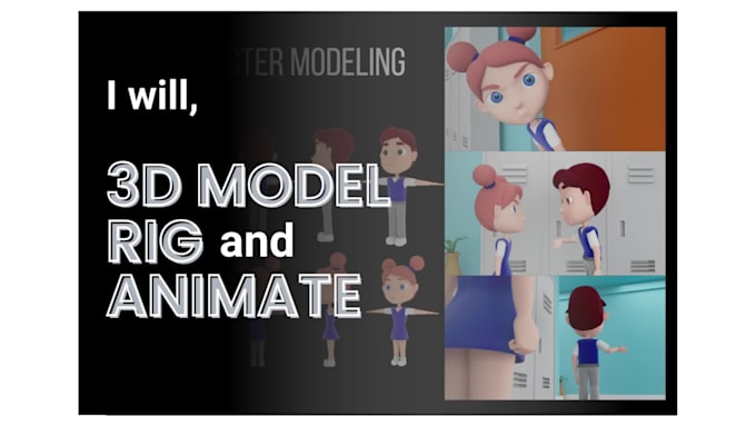 Rig and animate 3d characters by Arumaisha | Fiverr