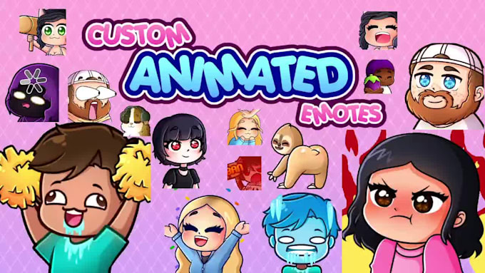 Create custom cute twitch and discord animated emotes by Niicoara | Fiverr