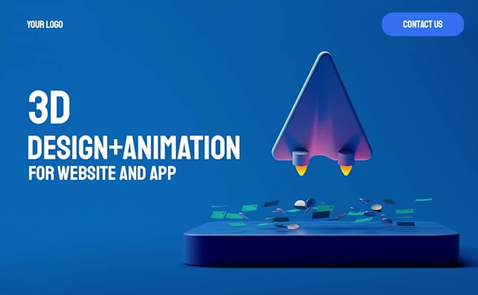 Create a unique 3d animated illustration for your website or app by ...