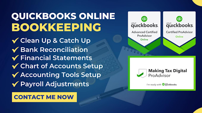 Clean up and do quickbooks online bookkeeping by Shoyaibratul | Fiverr