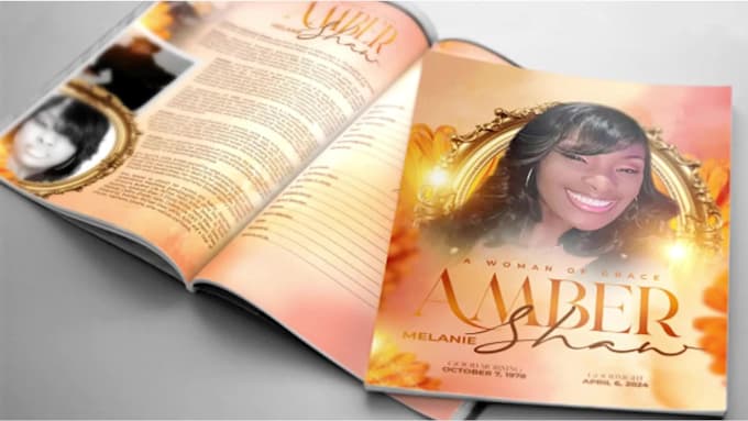 Design memorial, obituary, tribute or funeral program book by ...