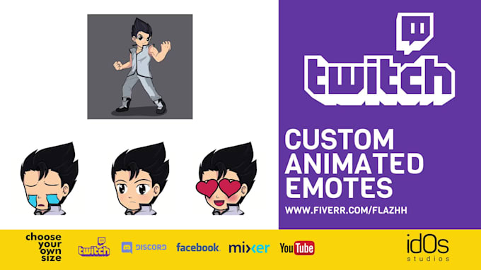 Create animated bit twitch emote, animation emotes, gif by Flazhh | Fiverr