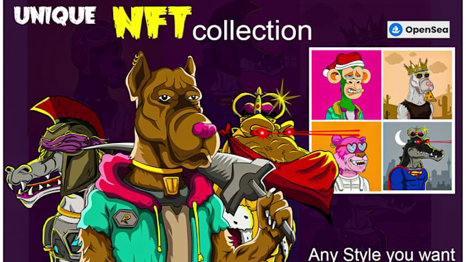 Create a successful nft art and generate 10k collection by Illumination___ | Fiverr