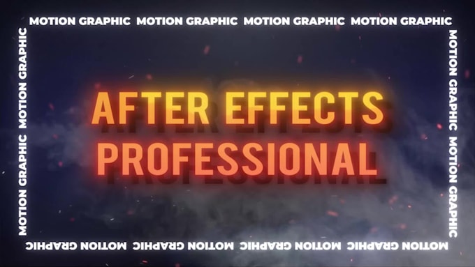 Make a custom animation, motion graphics or edit any after effects ...