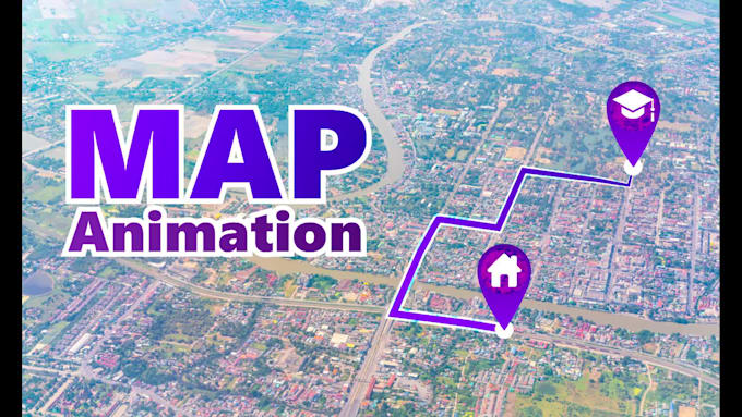 Create animated map routes for your real estate drone shot by Mrezaaa_t ...