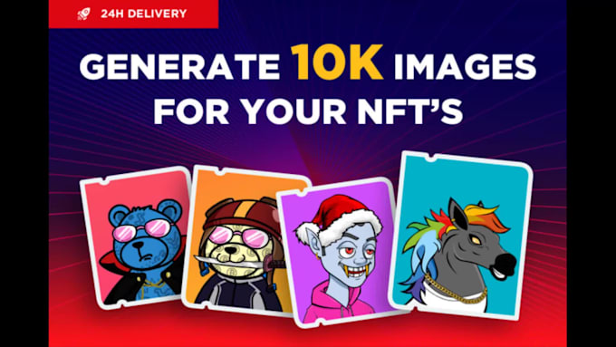 Generate 10k nft art collection and metadata for solana from your art and traits by Mhaykl | Fiverr