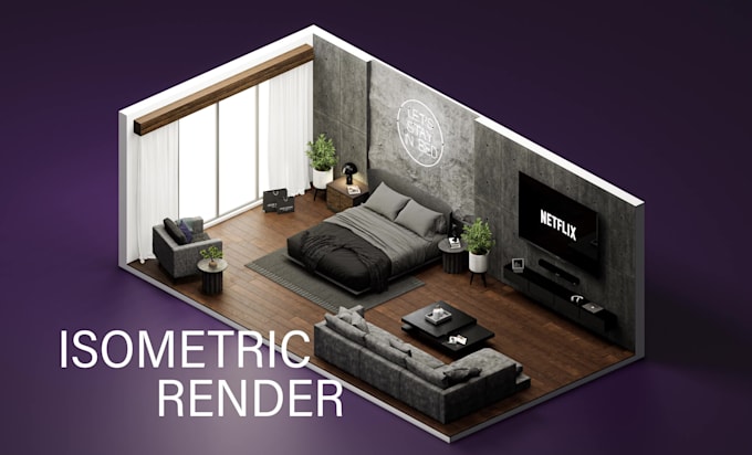 Design interiors and create isometric renders by Emad_gholamii | Fiverr