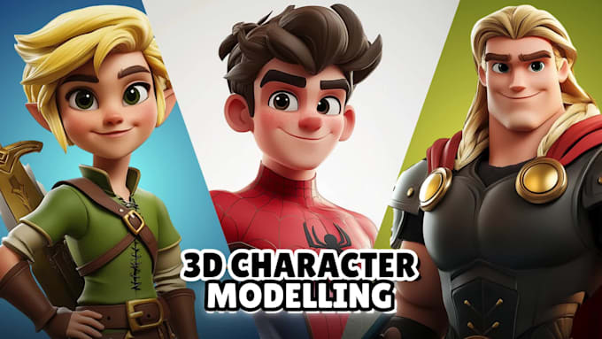 Design 3d character modelling, 3d toys, 3d model rendering animation by ...