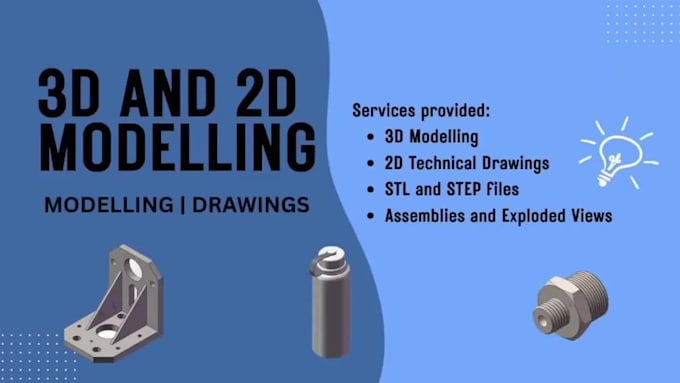 Design 2d and 3d models with solidworks by Javkcad | Fiverr