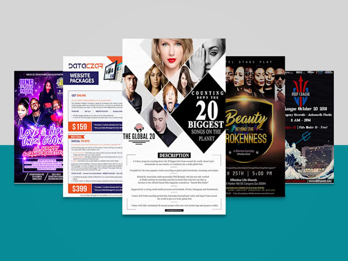 Do modern flyer, poster, sale sheet, brochure, rack card by Codeman46 ...