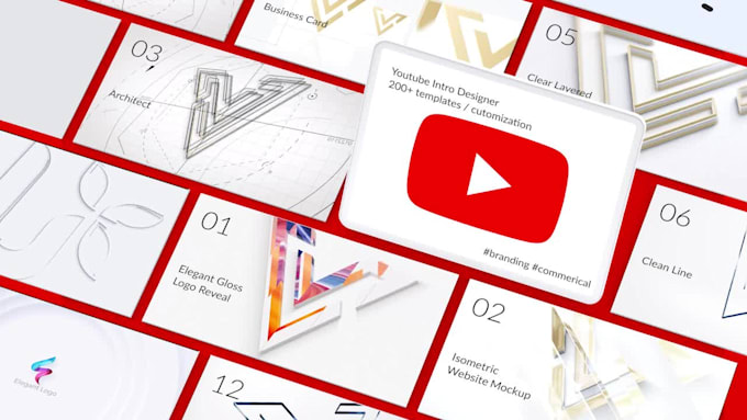 Make youtube, twitch channel logo design and intro animation package by ...