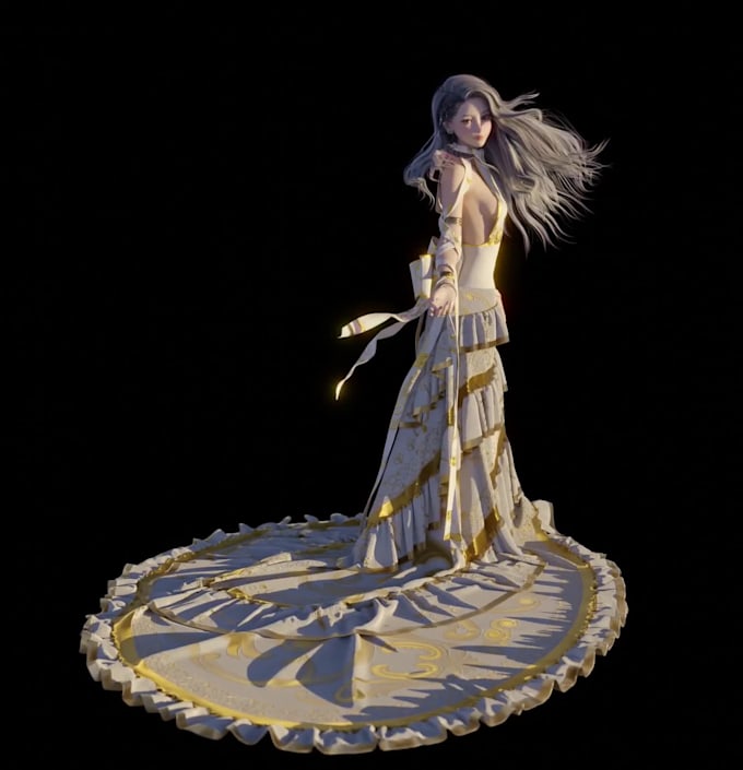 3d realistic character hair, cloth fabric fashion simulation on houdini, ue4 ue5 by Lambhaa | Fiverr