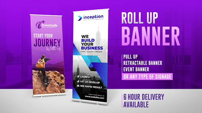 Design roll up banner, pull up and retractable banner ads by Rakibur ...
