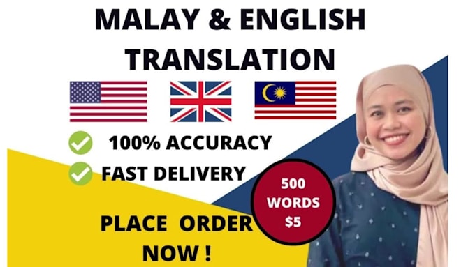 Translate from english to malay by Ainahmad560 | Fiverr