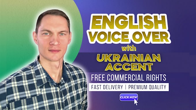 English voiceover with ukrainian accent in 24 hours by Voiceua | Fiverr