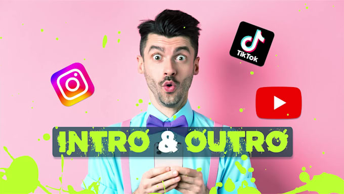 Create 2d motion graphics animation youtube intro outro social media ...