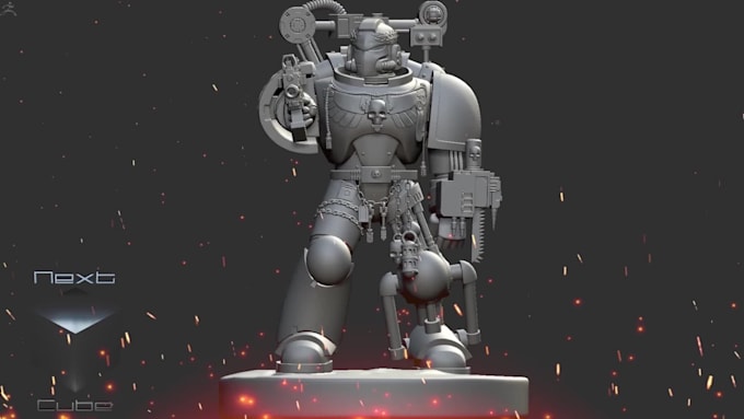 3d warhammer 40k figure tabletop space marine miniatures dnd stl for 3d ...