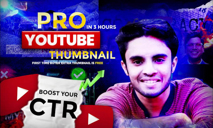 Design catchy youtube thumbnail in 3 hours by Kashyap_design | Fiverr