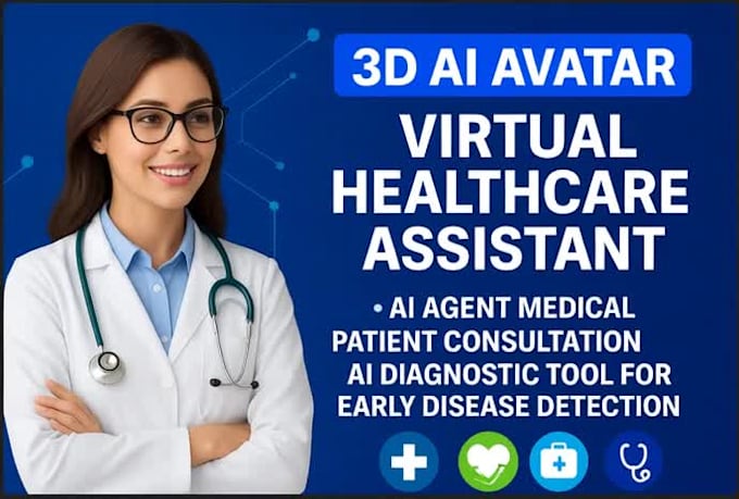 3d ai avatar virtual healthcare assistant ai agent medical patient ...