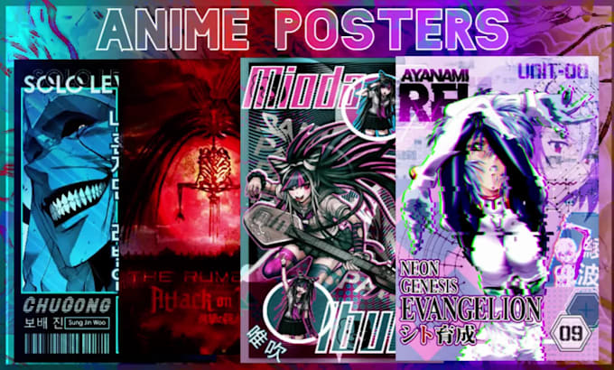 Design an amazing anime poster, flyer or banner by Jinxmv | Fiverr