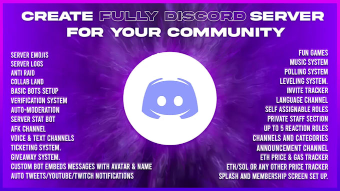 Create fully discord server setup for your community by Uzairsheikh166 ...