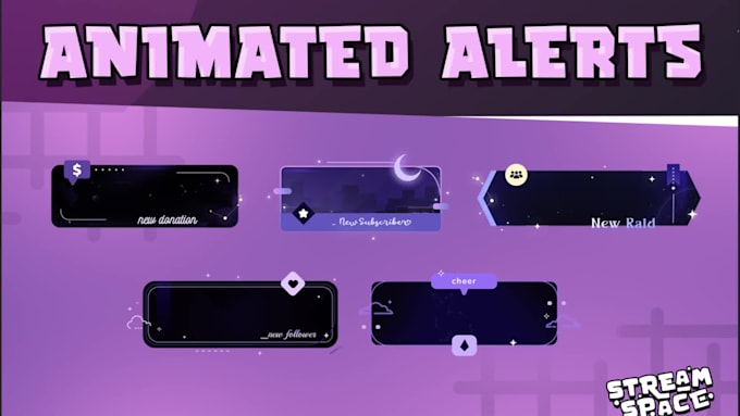 Design you animated twitch alert for your streaming by Streamscape | Fiverr