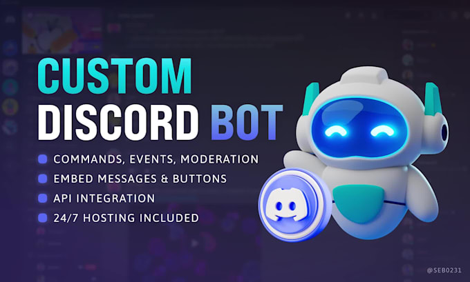 Create, program and setup a custom discord bot by Seb0231 | Fiverr