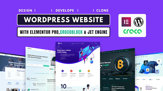 Build wordpress website with elementor pro, crocoblock by Dev_sra | Fiverr