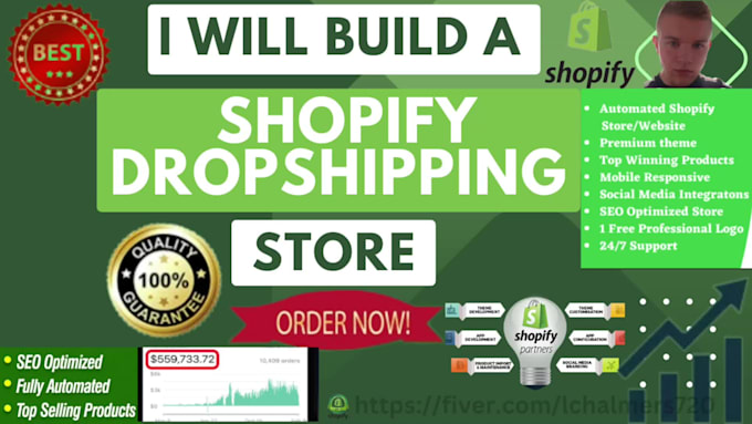 Build a profitable shopify dropshipping store or website by Lchalmers720 | Fiverr