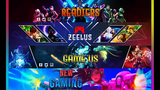 Design an eye catching youtube gaming banner and channel art by ...