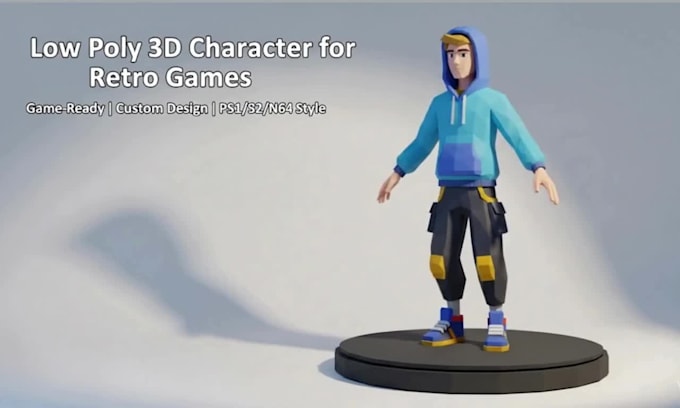 Create retro low poly 3d characters for ps1, ps2, n64 and y2k style games by Tobdan67 | Fiverr