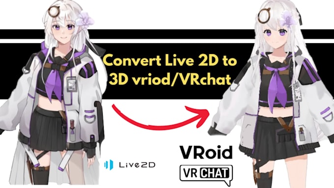 Transform live2d vtuber model into 3d vroid or vrchat model by Andre ...
