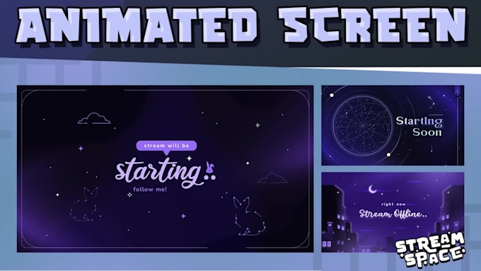Design you cute animated twitch screen overlay for stream by ...