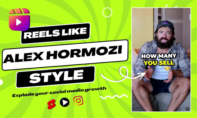 Edit your reels and shorts in alex hormozi style captions by Ajaysen756 | Fiverr