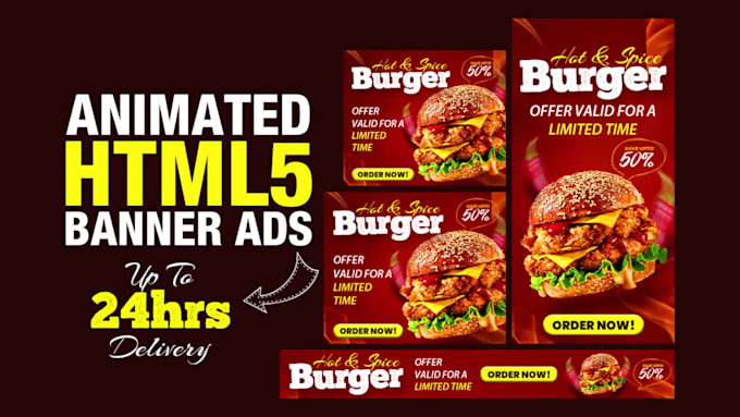 Design html5 animated banner ads for google display or adroll by Nguruzz | Fiverr