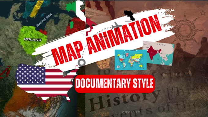 Edit 2d,3d map animation and documentary video editing like vox, jhonny ...