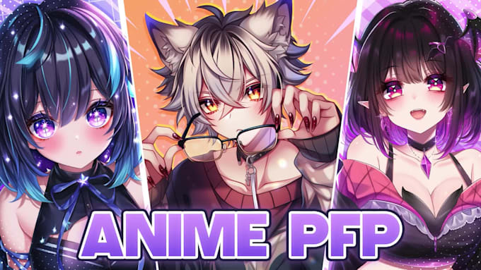 Draw anime pfp from your original character, vtuber art, fanart ...