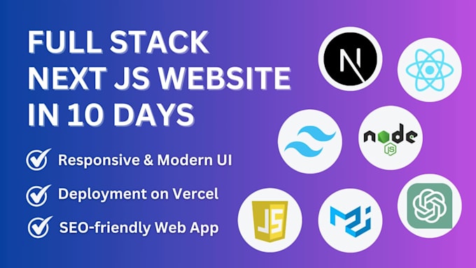 Be your next js, react, and vercel developer by Vertecstech | Fiverr
